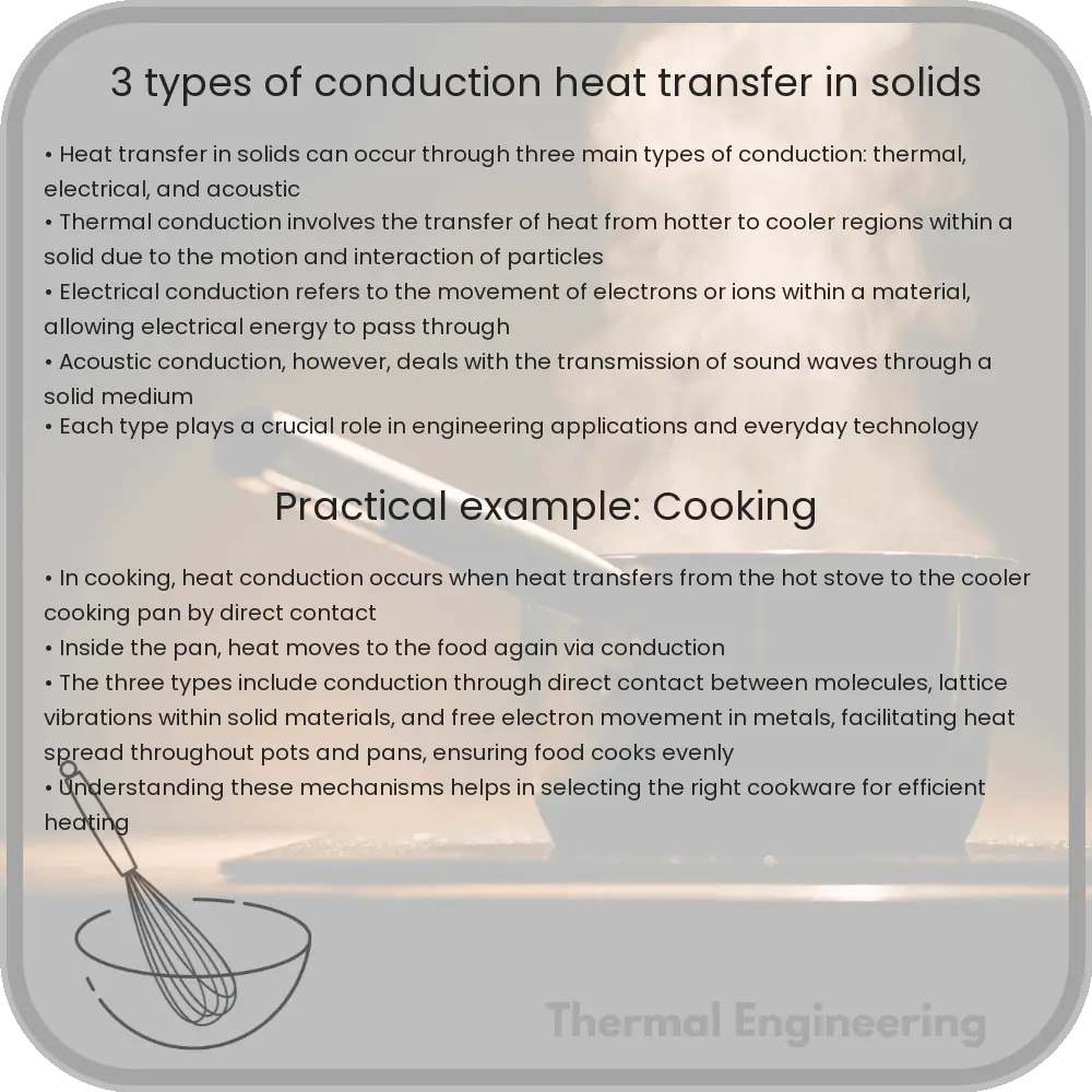3 Types of Conduction Heat Transfer in Solids