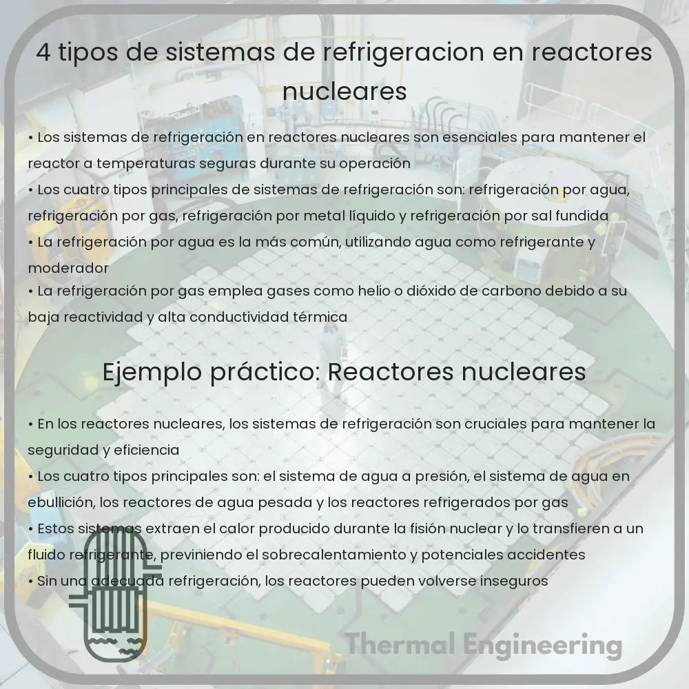 4 Tipos de Sistemas de Refrigeración en Reactores Nucleares