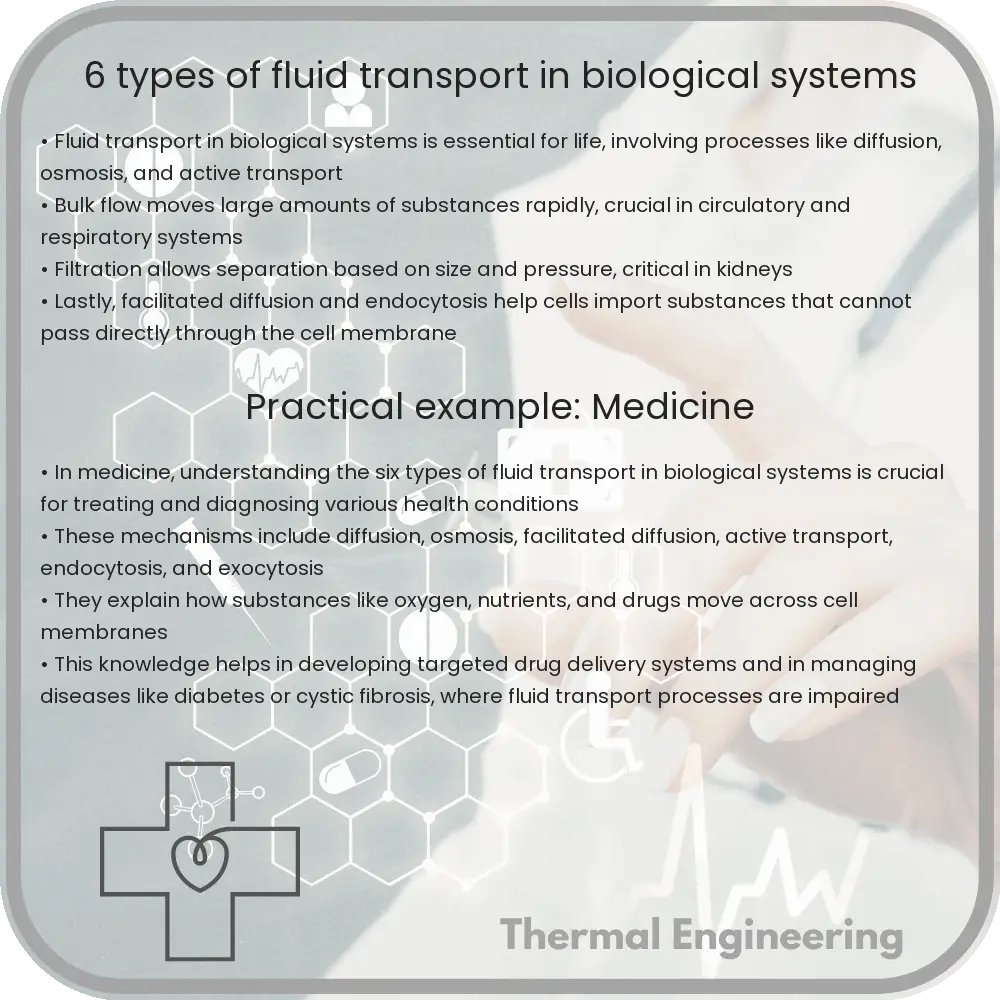 6 Types of Fluid Transport in Biological Systems