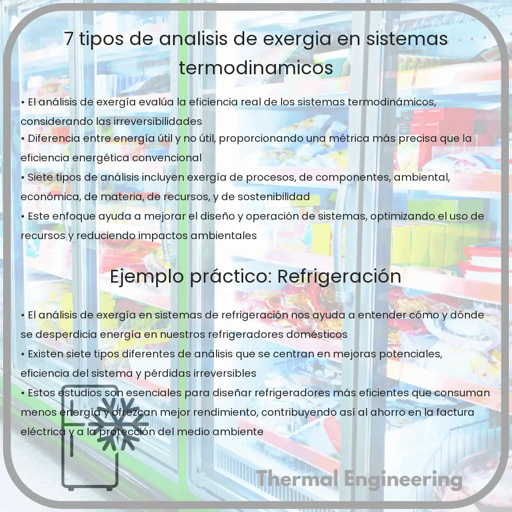 7 Tipos de Análisis de Exergía en Sistemas Termodinámicos