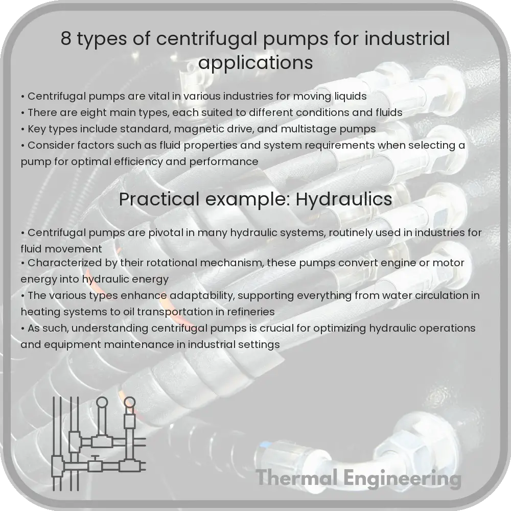 8 Types of Centrifugal Pumps for Industrial Applications