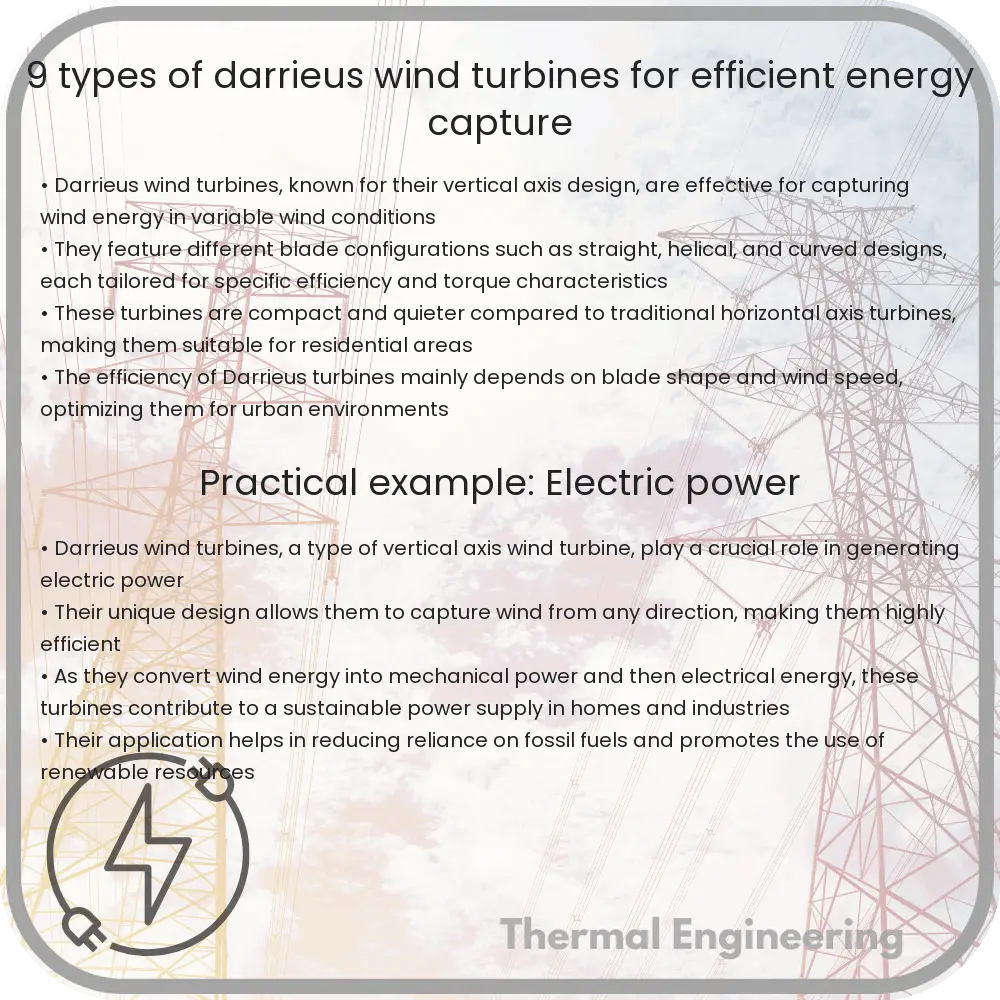 9 Types of Darrieus Wind Turbines for Efficient Energy Capture