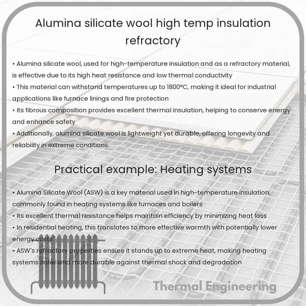 Alumina Silicate Wool High Temp Insulation Refractory