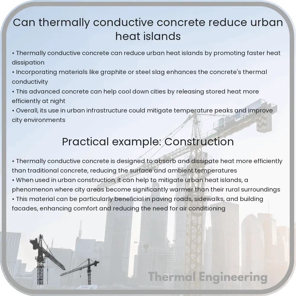 Can thermally conductive concrete reduce urban heat islands