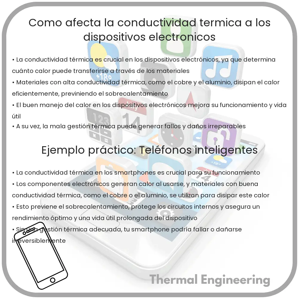 ¿Cómo afecta la conductividad térmica a los dispositivos electrónicos?