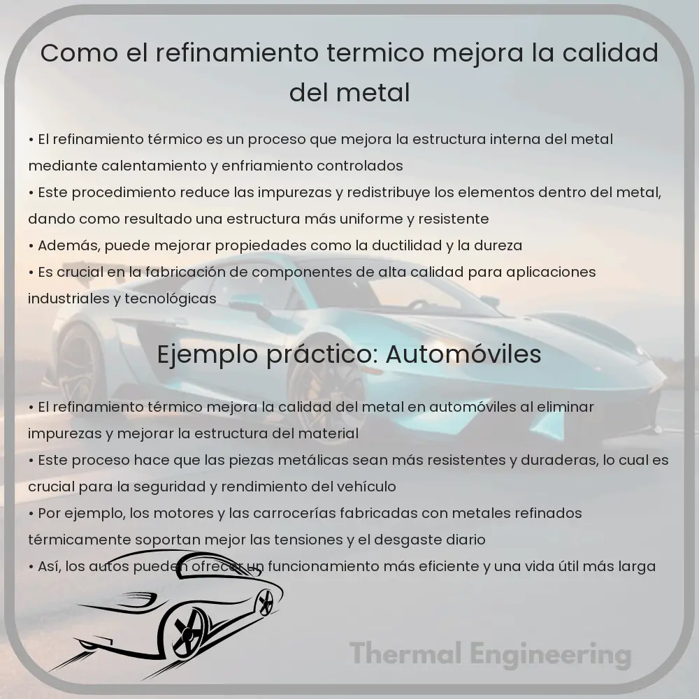 Cómo el refinamiento térmico mejora la calidad del metal