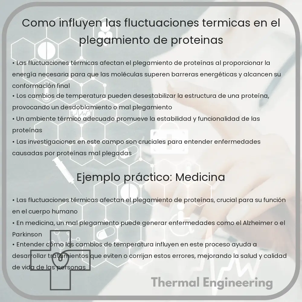 Cómo influyen las fluctuaciones térmicas en el plegamiento de proteínas