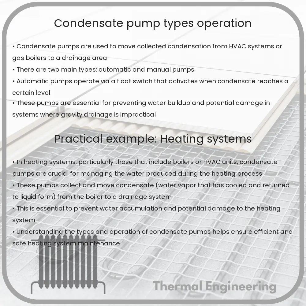 Condensate Pump | Types, Operation