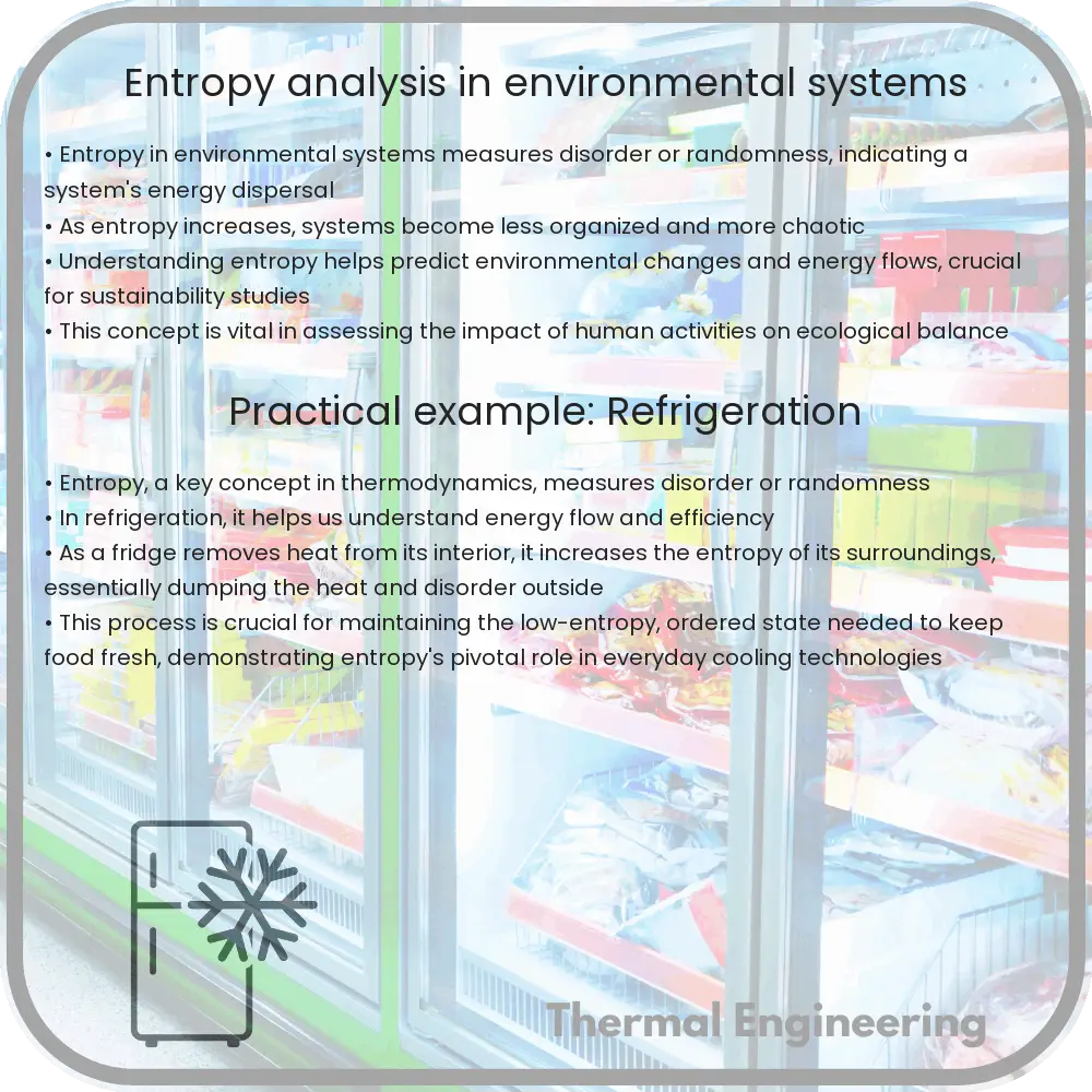 Entropy analysis in environmental systems
