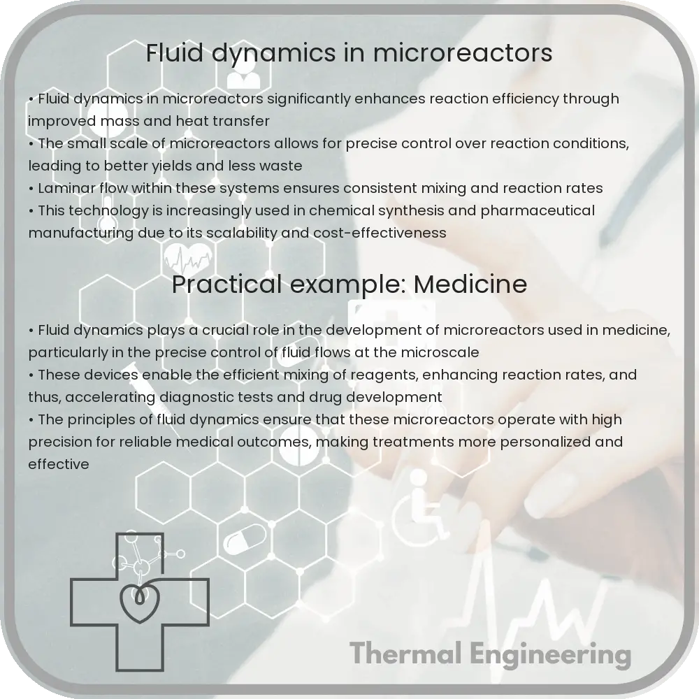 Fluid dynamics in microreactors