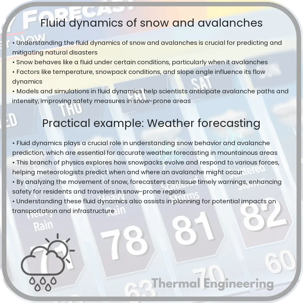 Fluid dynamics of snow and avalanches Fluid dynamics of snow and avalanches