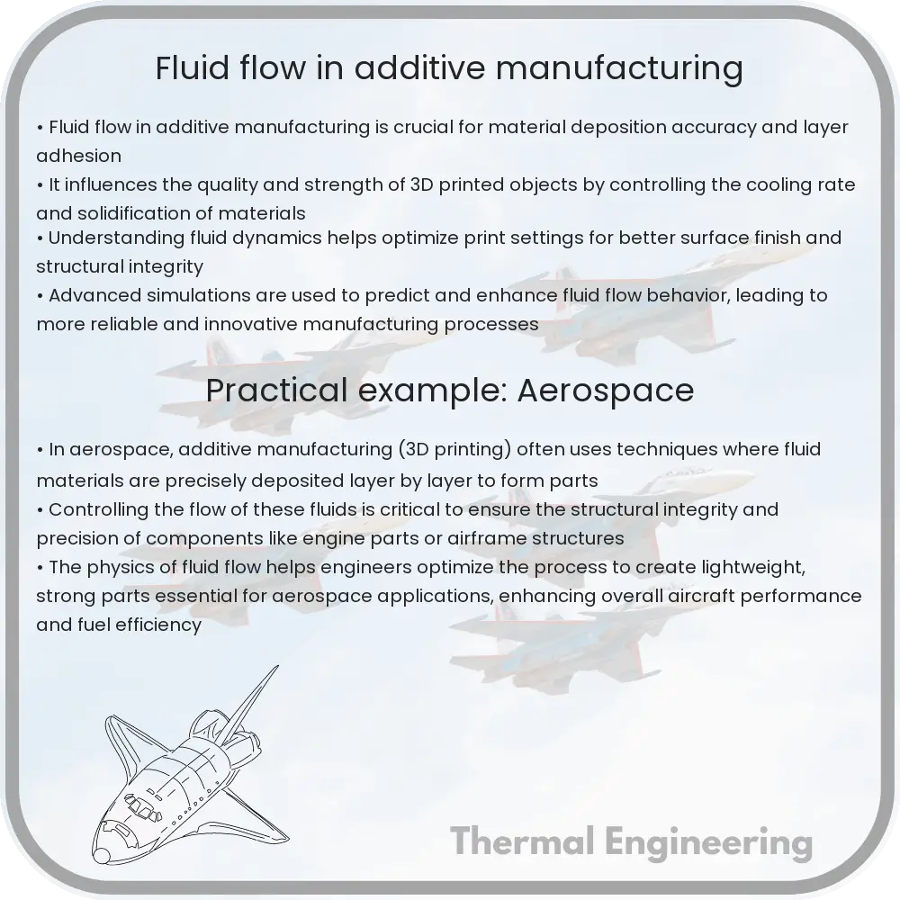 Fluid flow in additive manufacturing