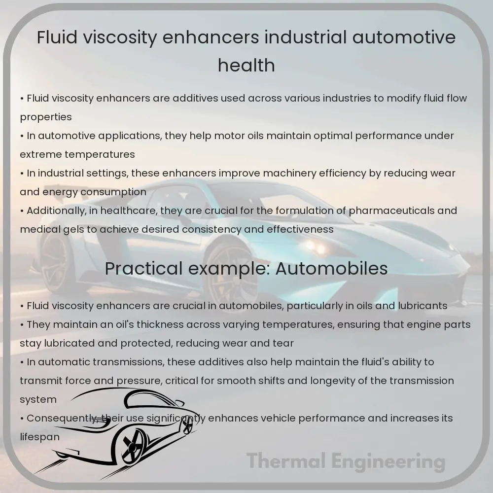 Fluid Viscosity Enhancers | Industrial, Automotive & Health