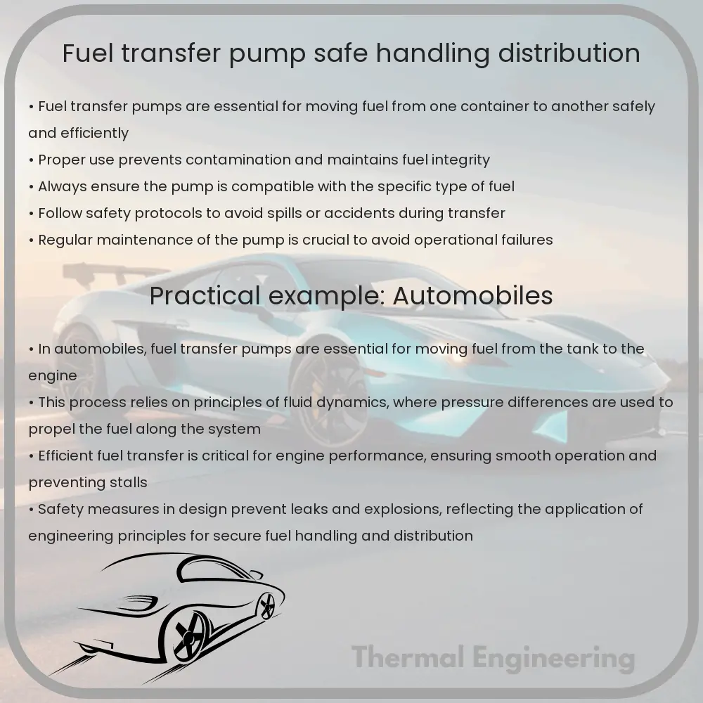 Fuel Transfer Pump | Safe Handling & Distribution