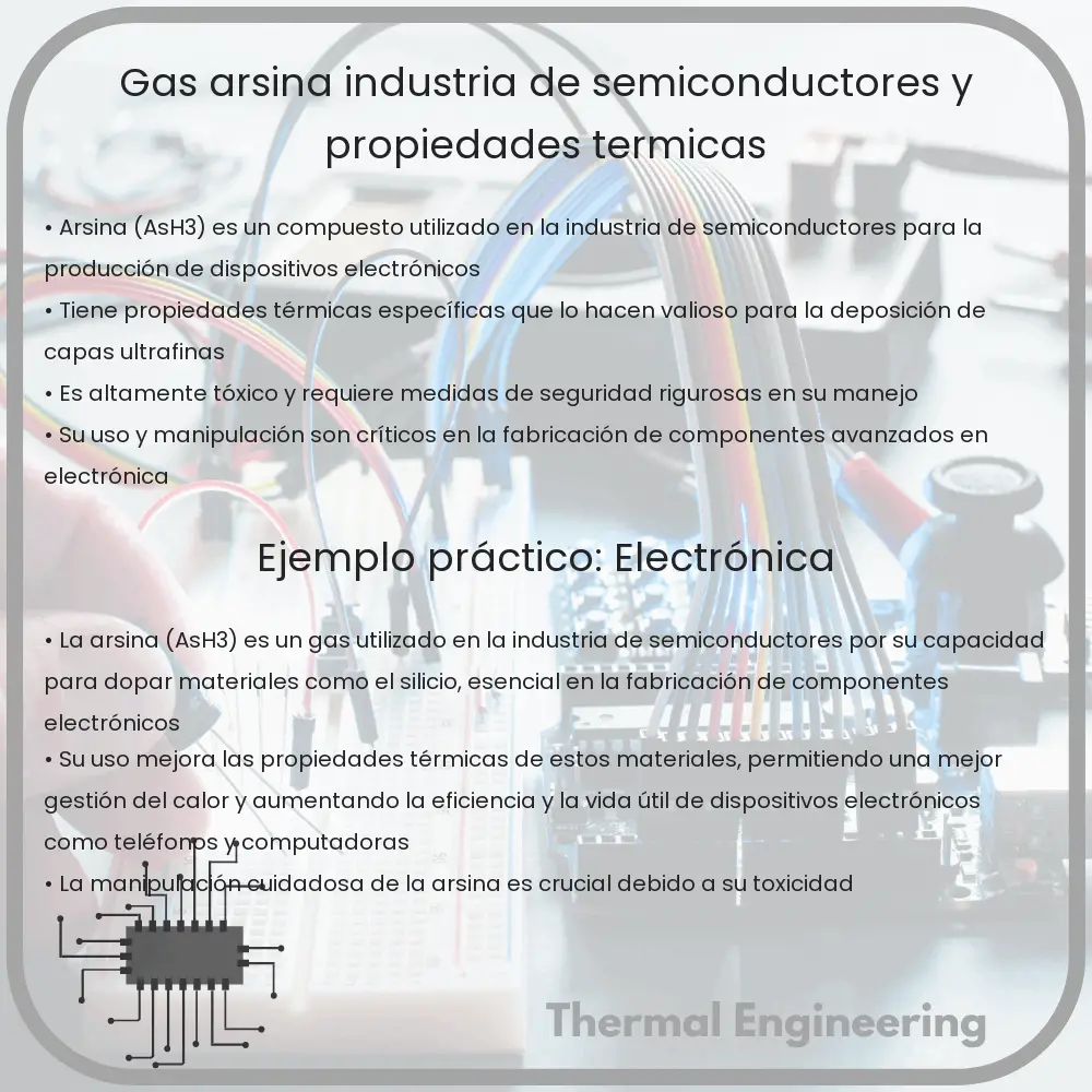 Gas Arsina | Industria de Semiconductores y Propiedades Térmicas