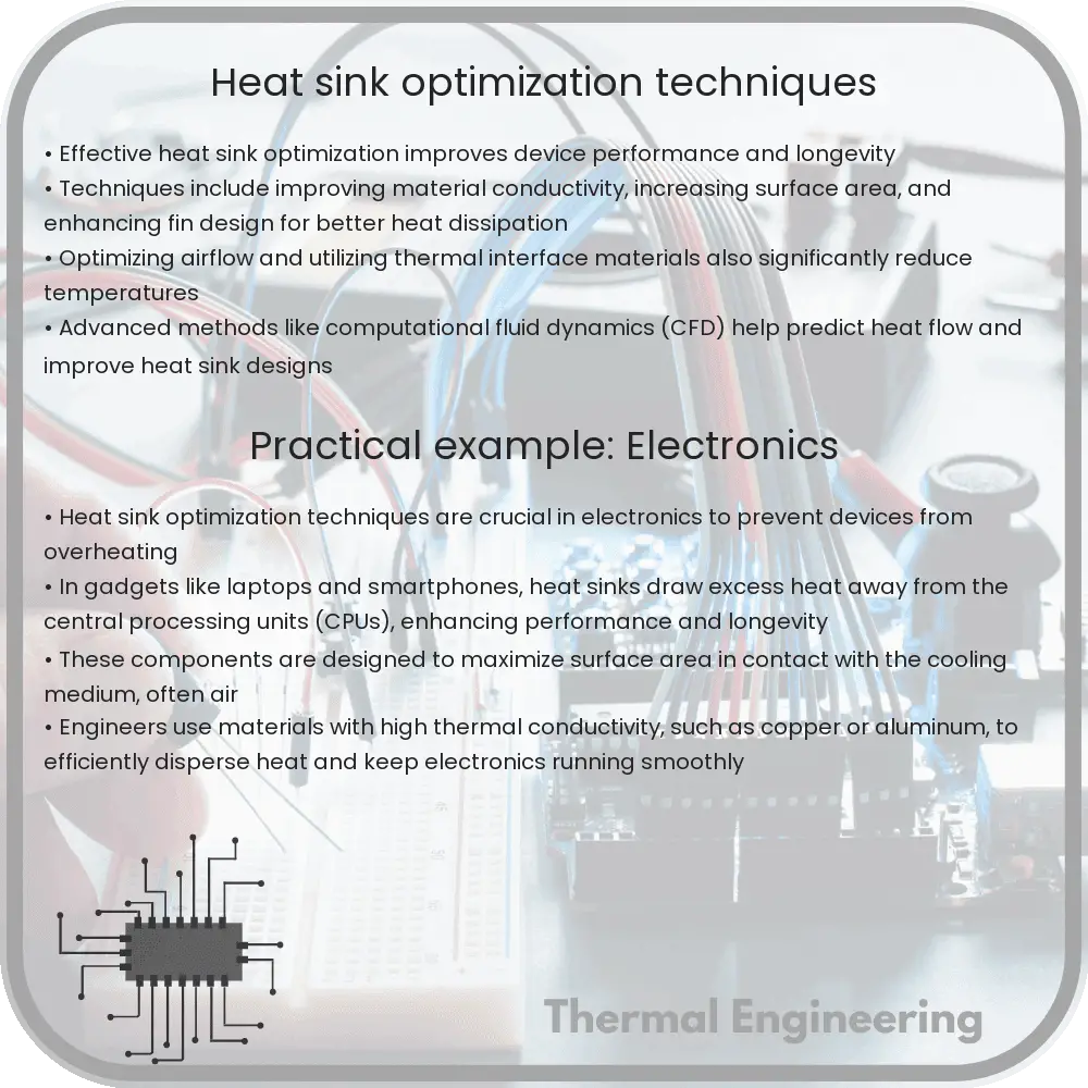 Heat sink optimization techniques