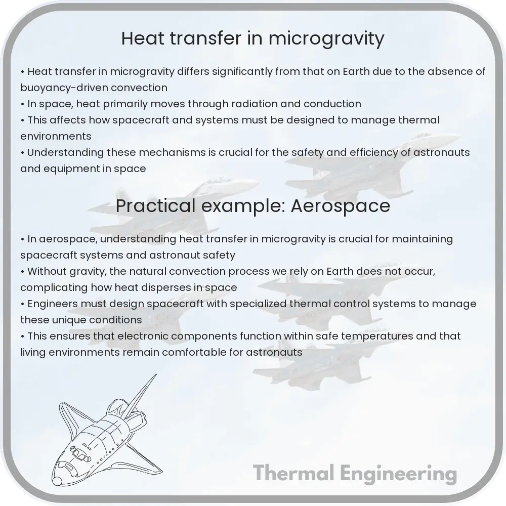 Heat transfer in microgravity