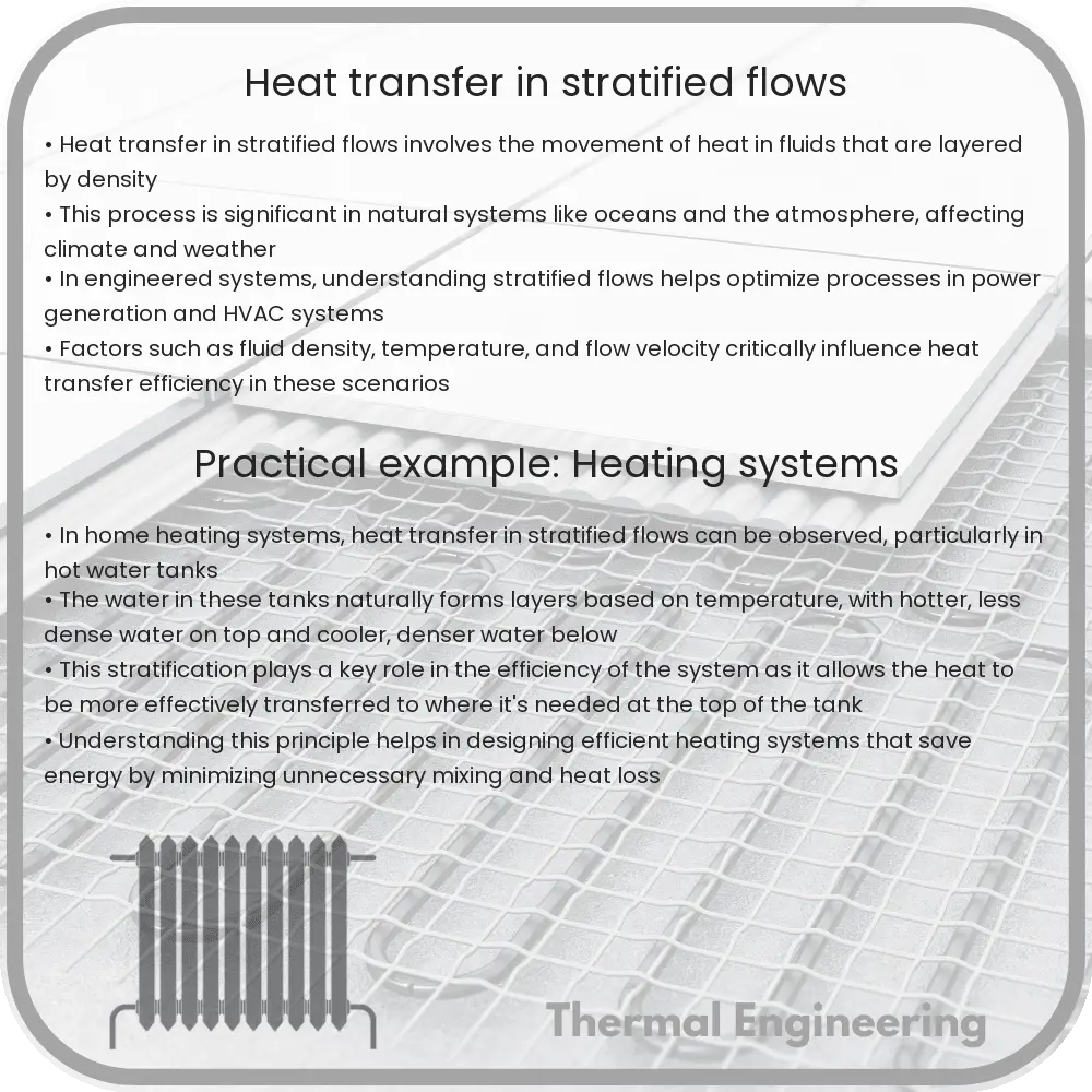 Heat transfer in stratified flows