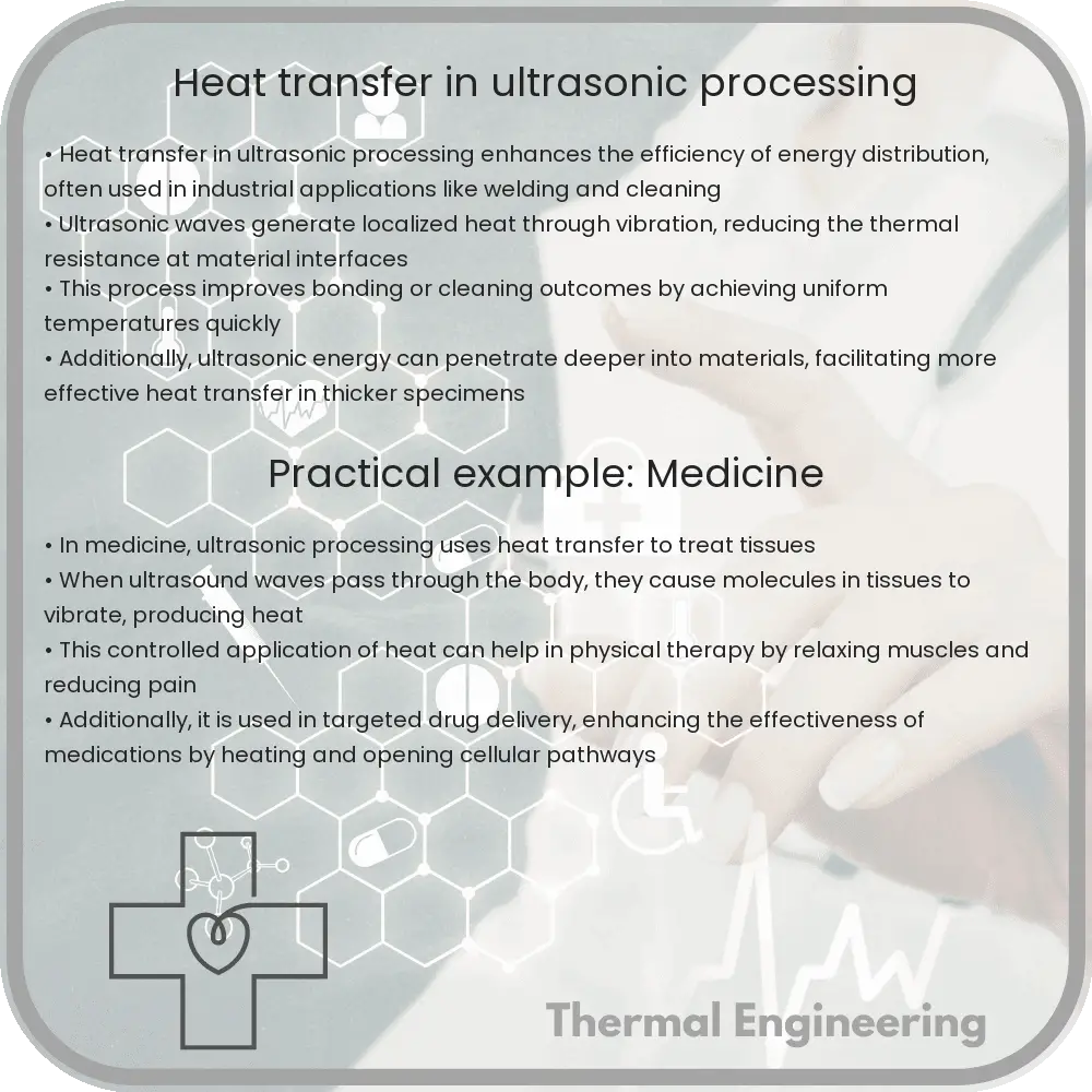 Heat transfer in ultrasonic processing