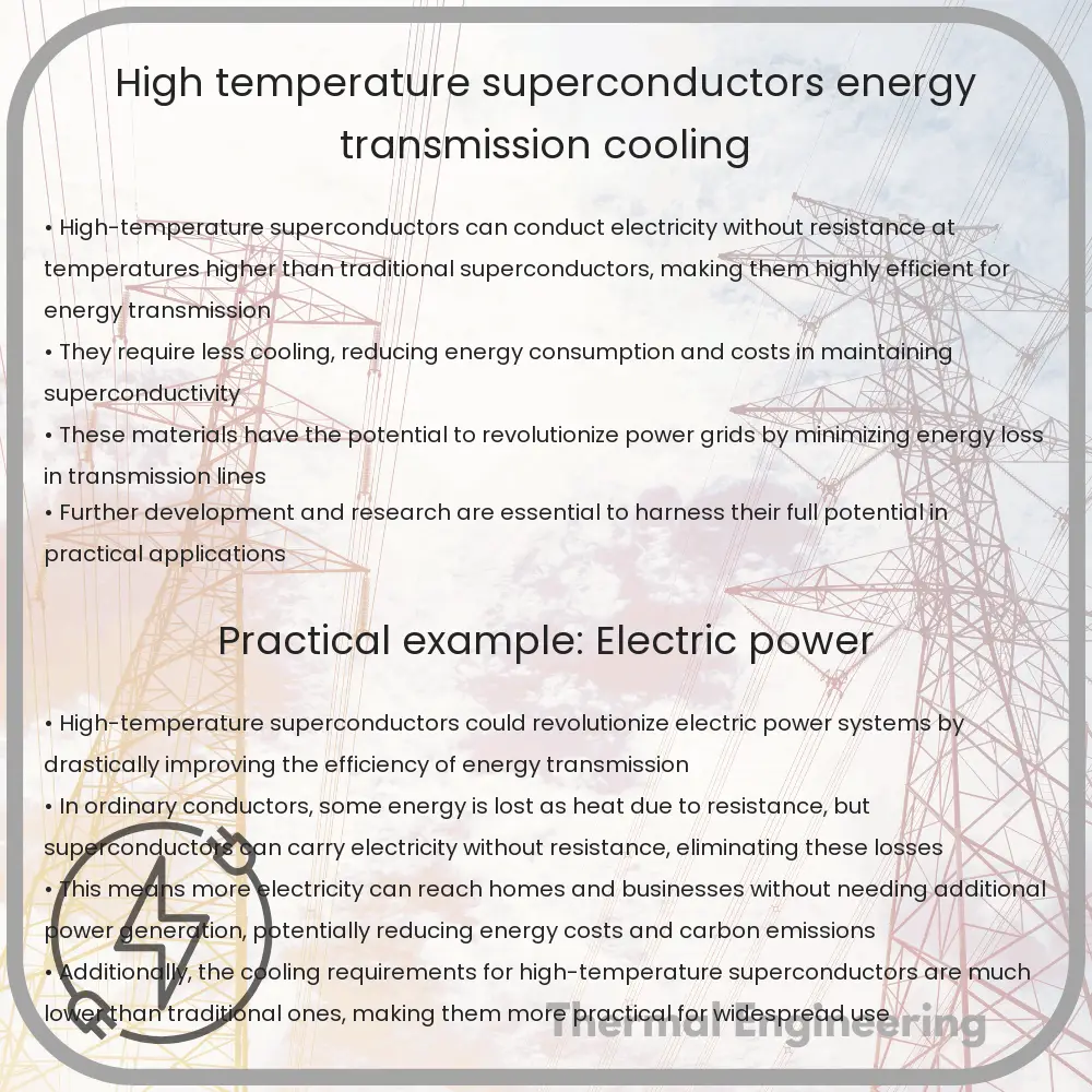 High-Temperature Superconductors | Energy Transmission, Cooling