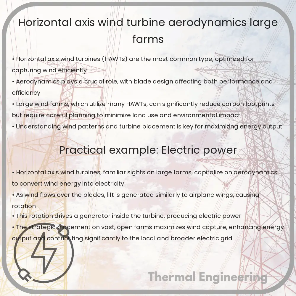Horizontal Axis Wind Turbine | Aerodynamics & Large Farms