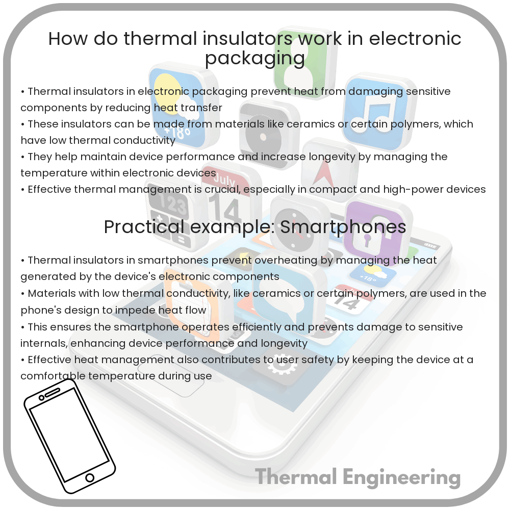 How do thermal insulators work in electronic packaging