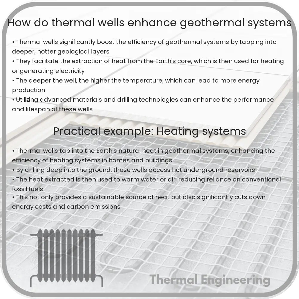 How do thermal wells enhance geothermal systems
