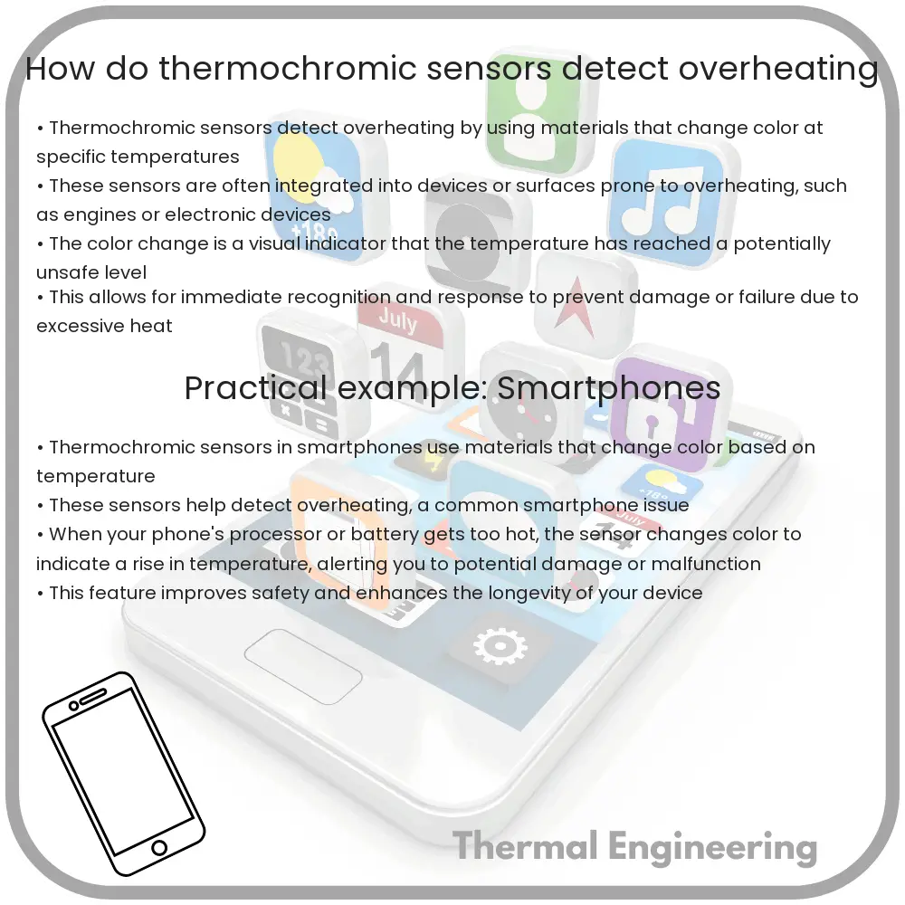 How do thermochromic sensors detect overheating