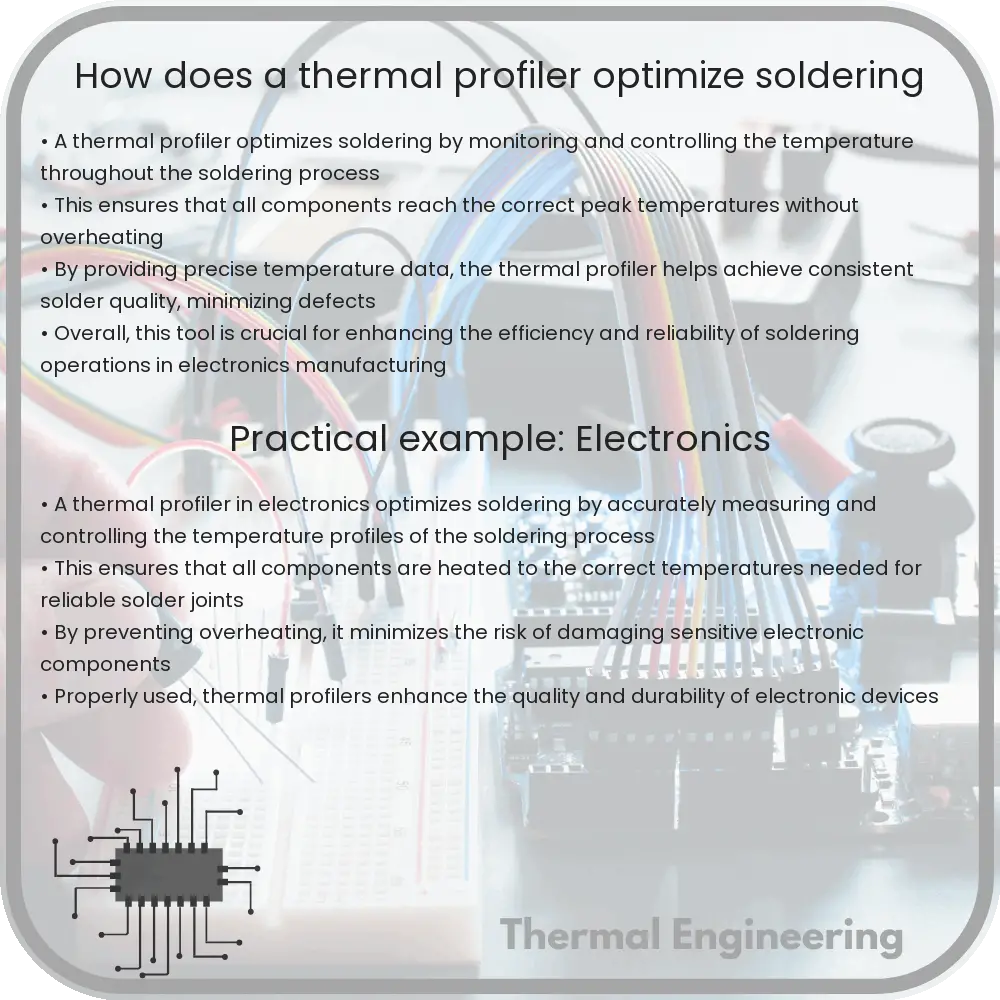 How does a thermal profiler optimize soldering