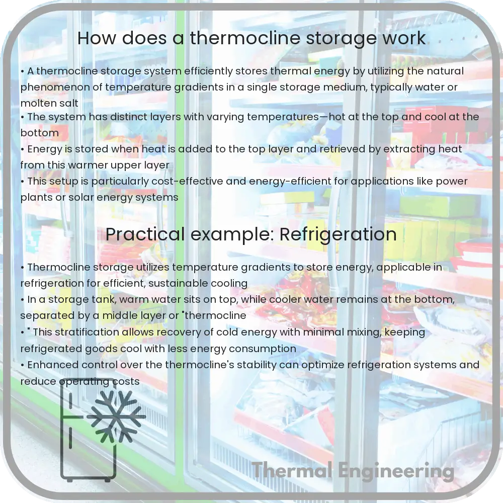 How does a thermocline storage work