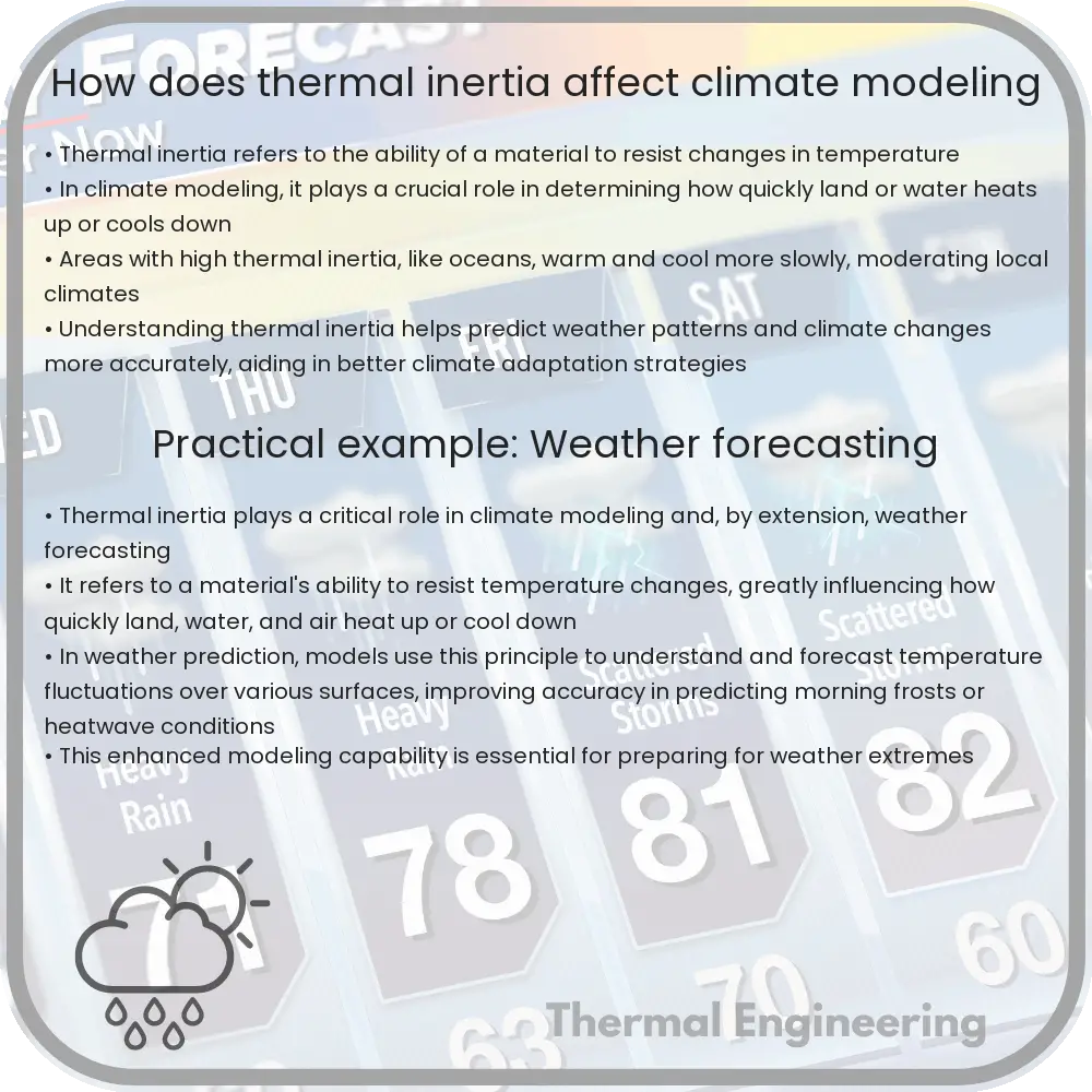 How does thermal inertia affect climate modeling