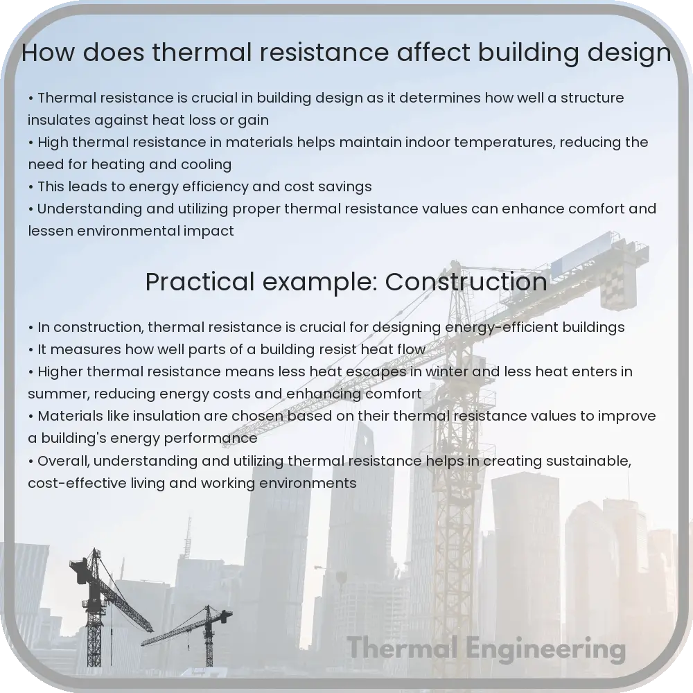 How does thermal resistance affect building design