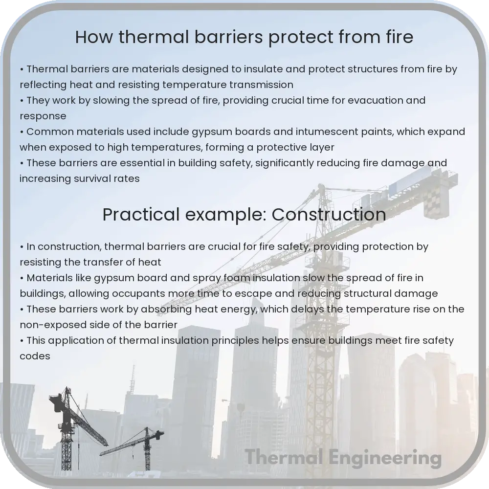 How thermal barriers protect from fire