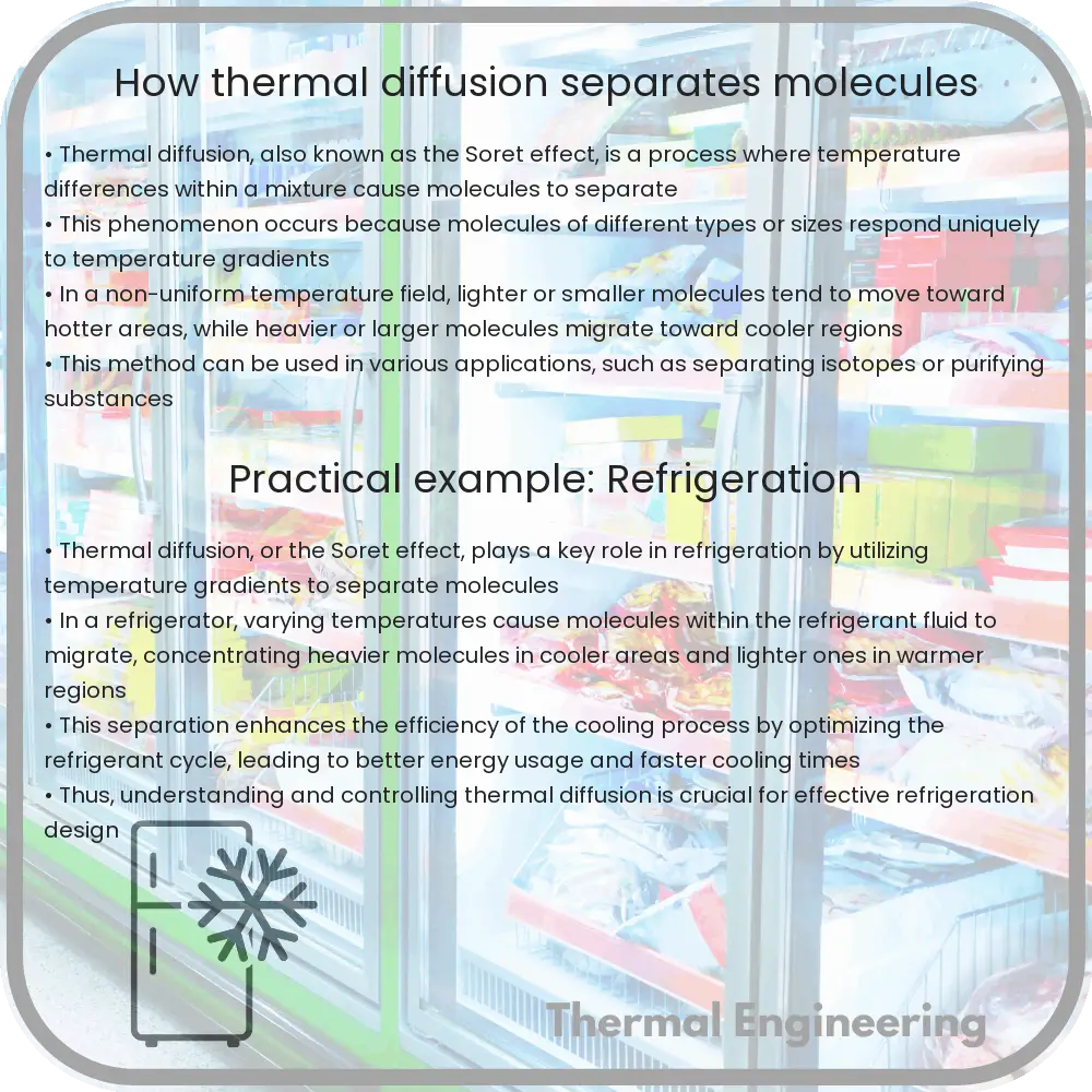 How thermal diffusion separates molecules