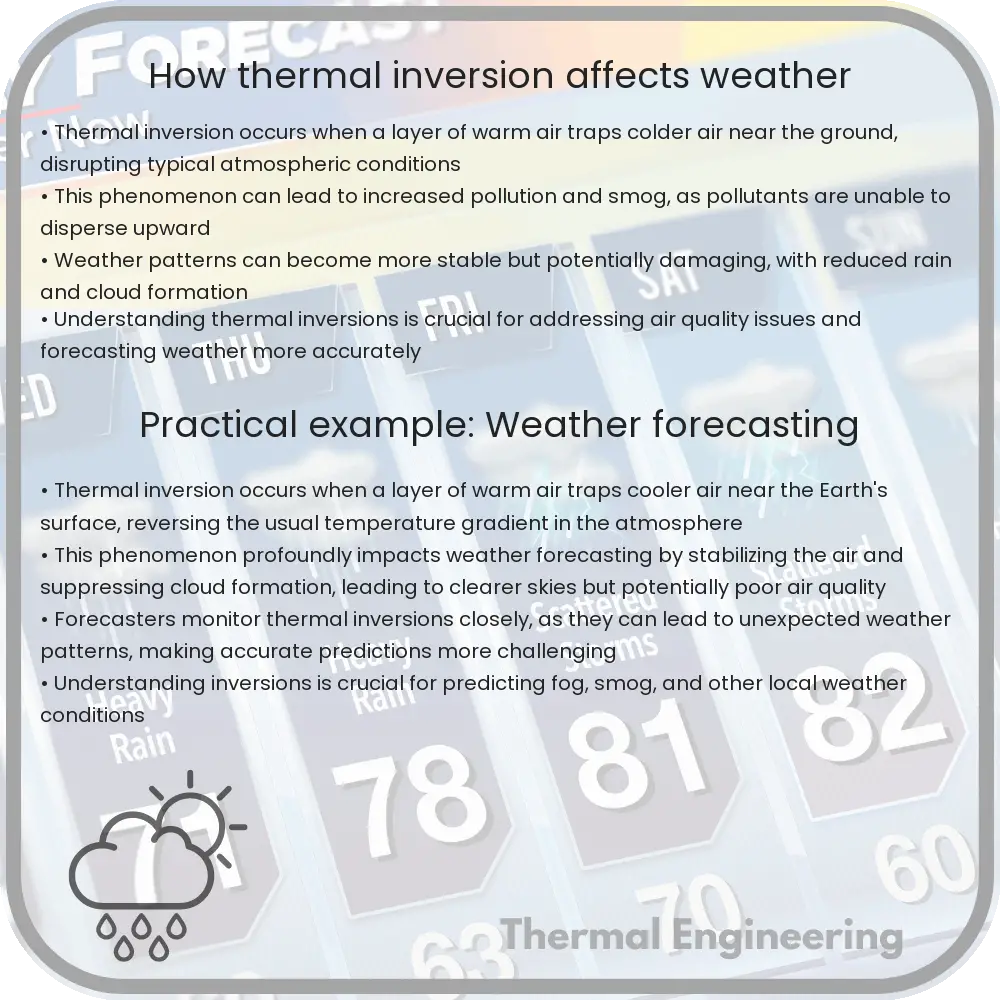 How thermal inversion affects weather