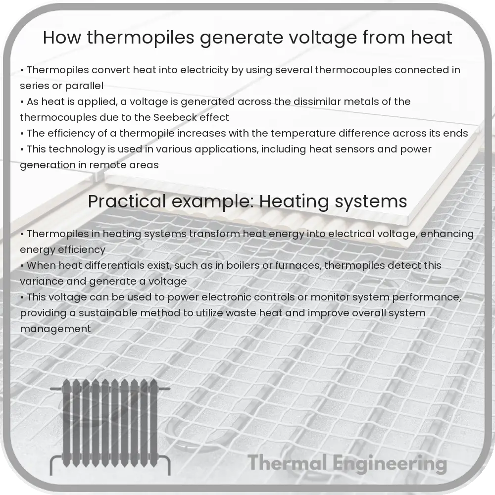 How thermopiles generate voltage from heat
