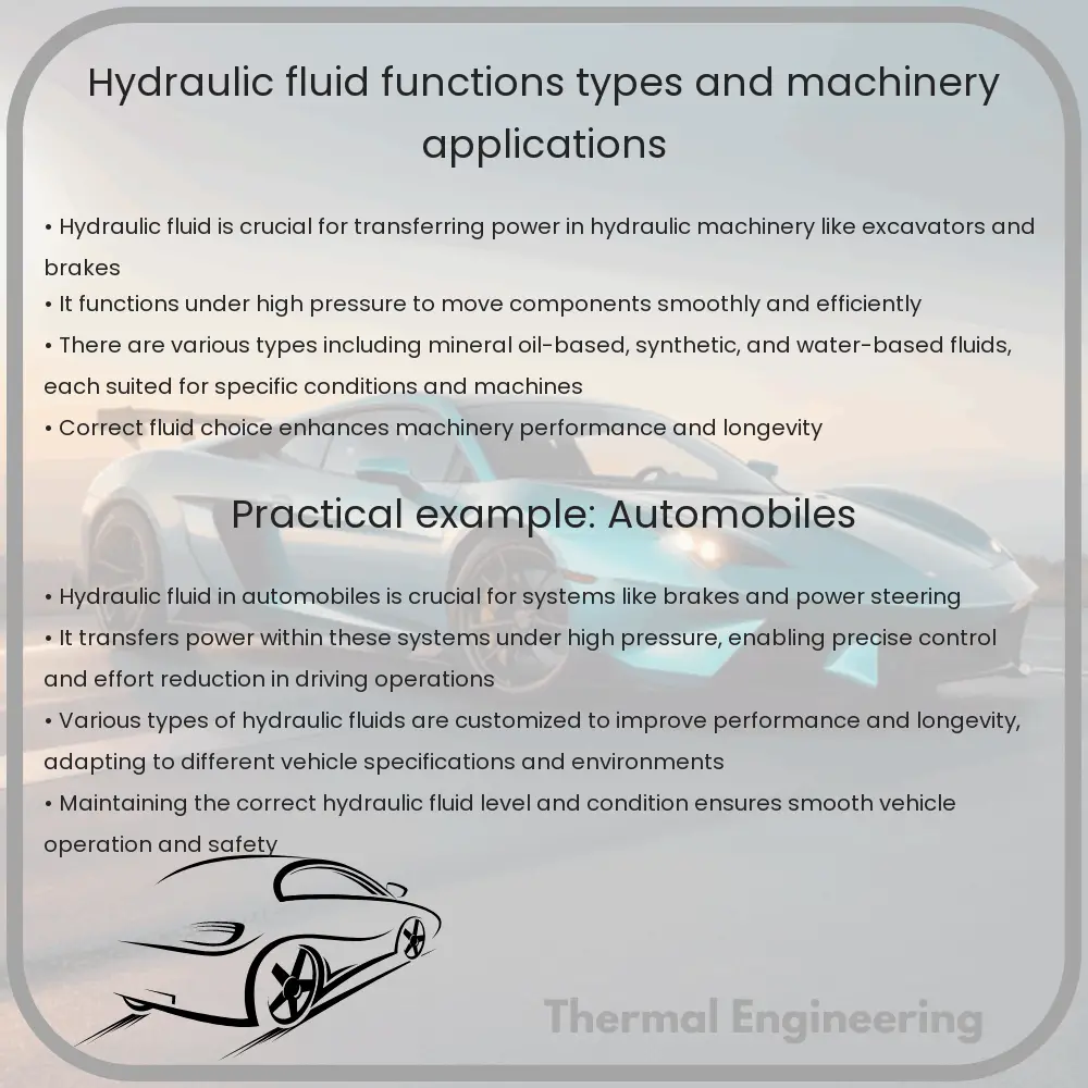 Hydraulic Fluid | Functions, Types, and Machinery Applications
