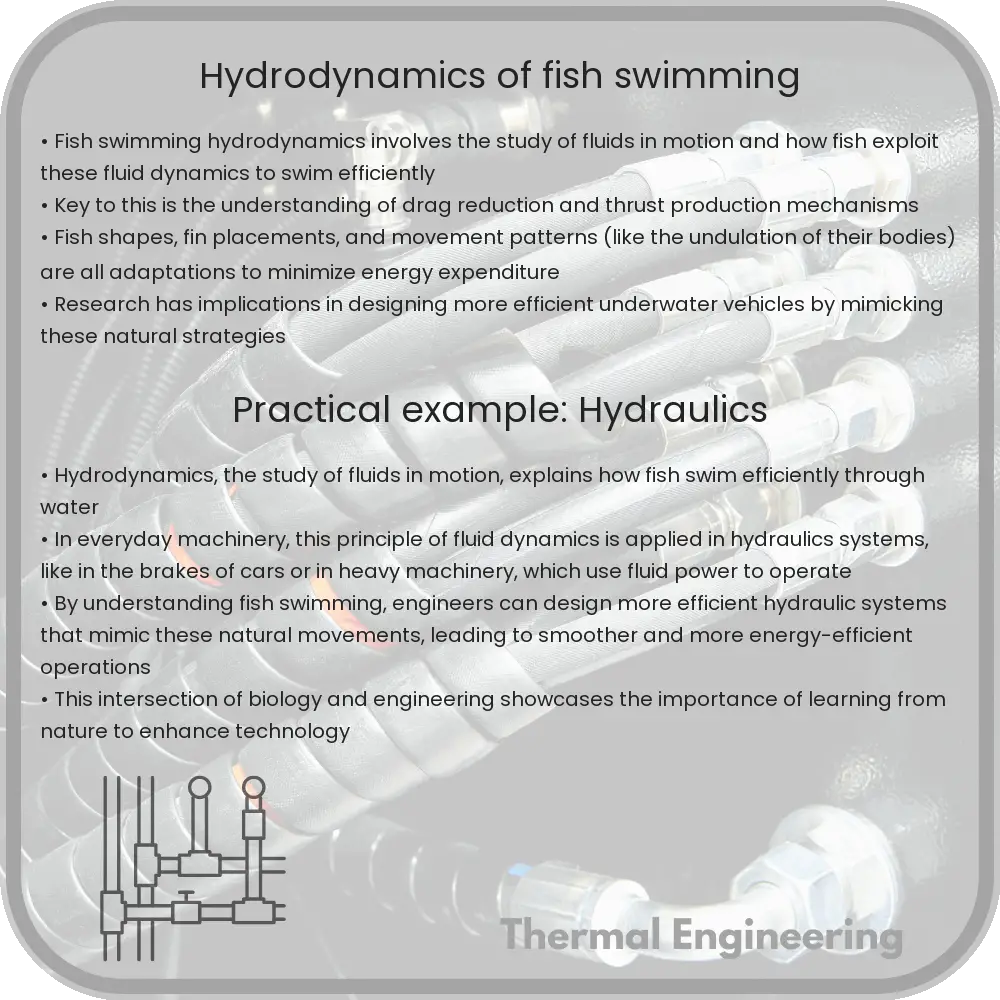 Hydrodynamics of fish swimming