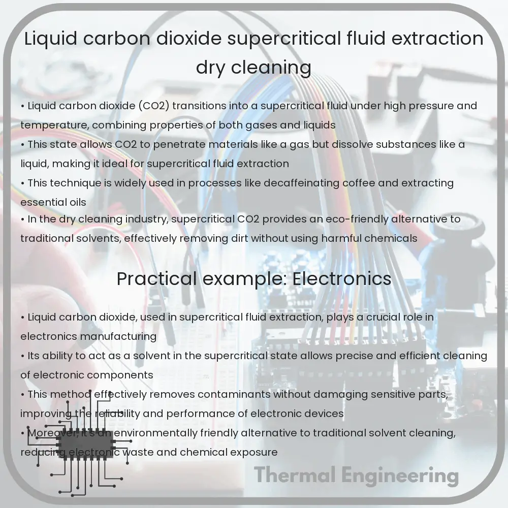 Liquid Carbon Dioxide | Supercritical Fluid Extraction, Dry Cleaning