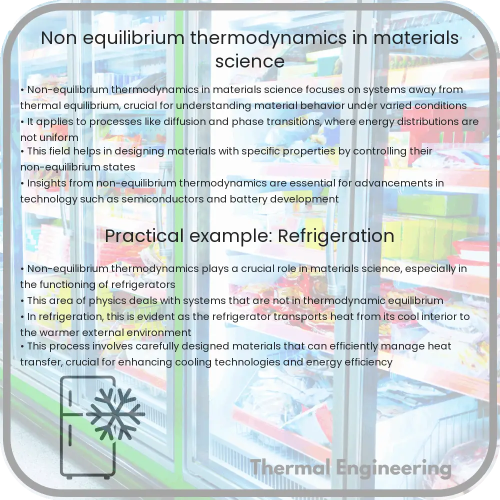 Non-equilibrium thermodynamics in materials science