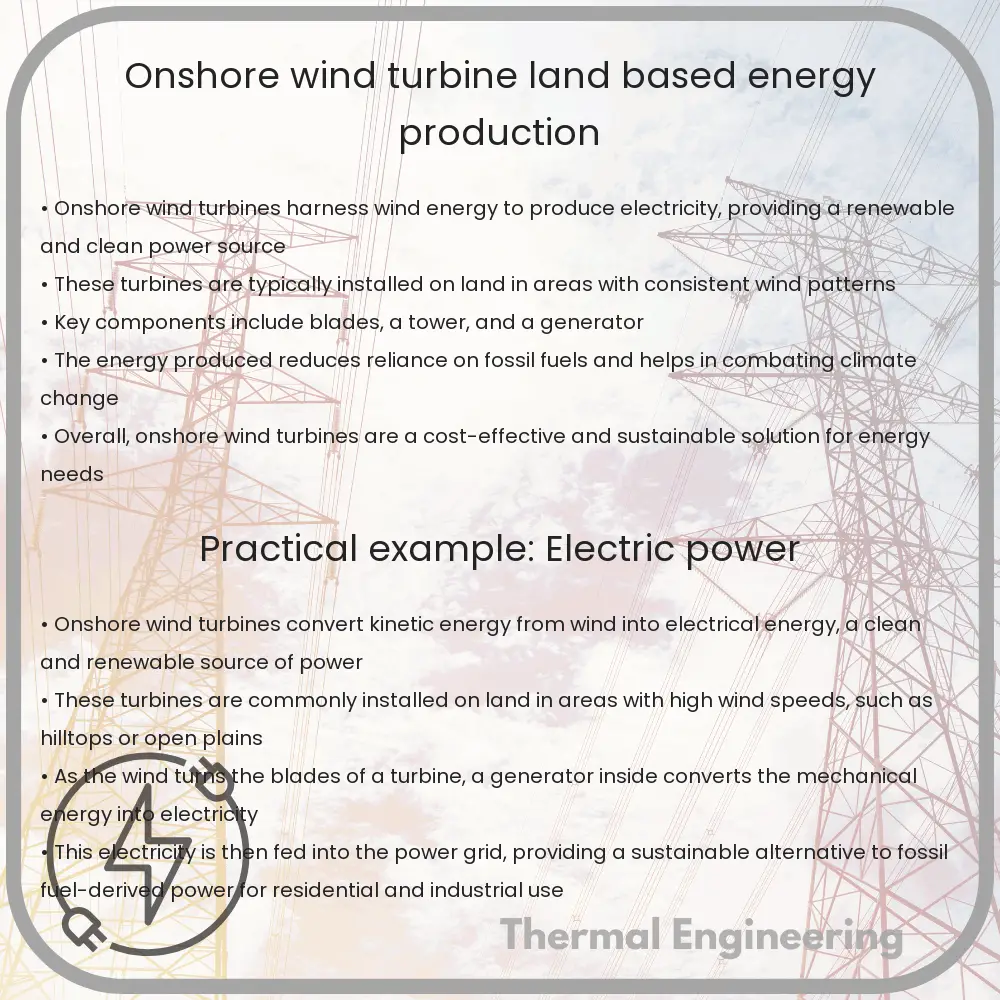 Onshore Wind Turbine | Land-Based Energy Production