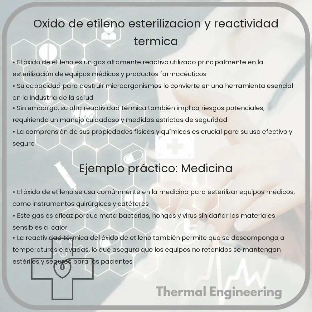 Óxido de Etileno | Esterilización y Reactividad Térmica