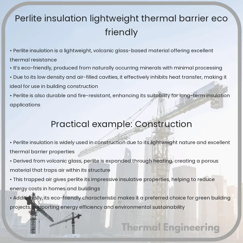 Perlite Insulation | Lightweight, Thermal Barrier, Eco-Friendly