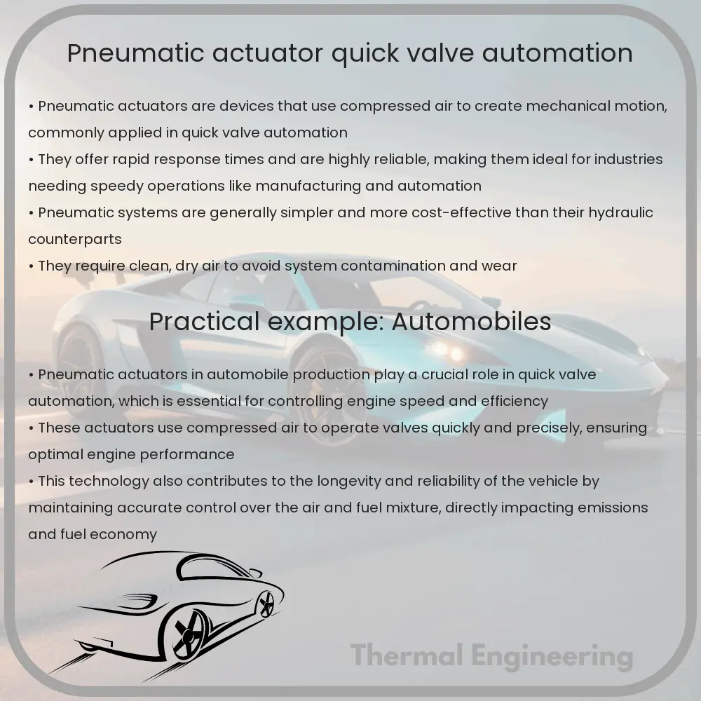 Pneumatic Actuator | Quick Valve Automation