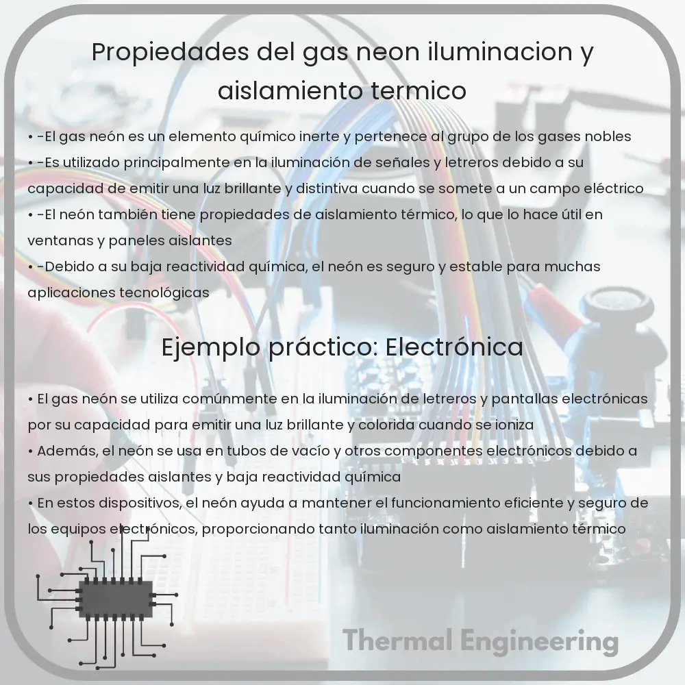 Propiedades del Gas Neón | Iluminación y Aislamiento Térmico