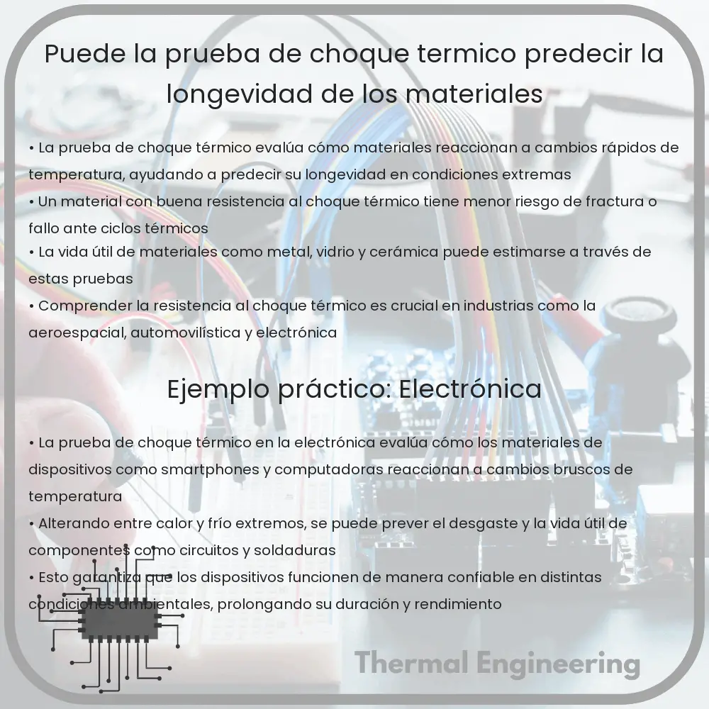 ¿Puede la prueba de choque térmico predecir la longevidad de los ...