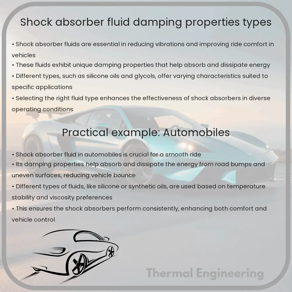 Shock Absorber Fluid | Damping Properties & Types