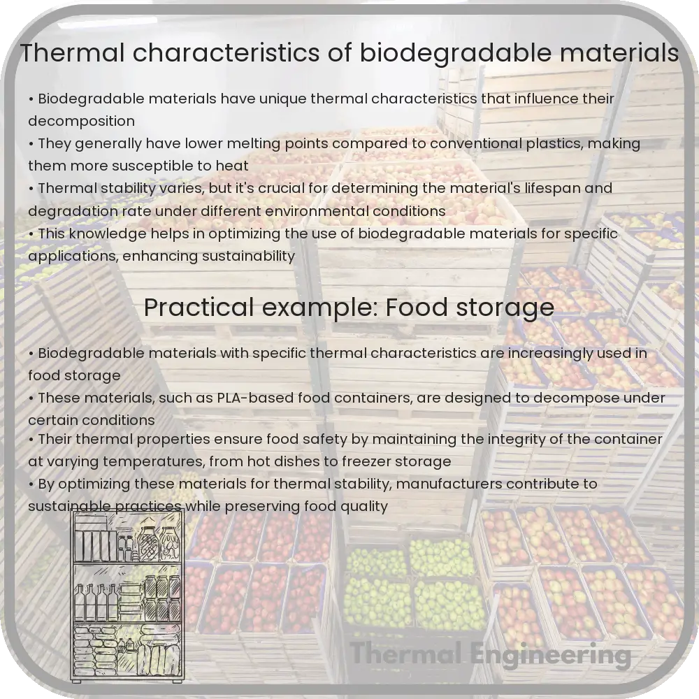 Thermal characteristics of biodegradable materials