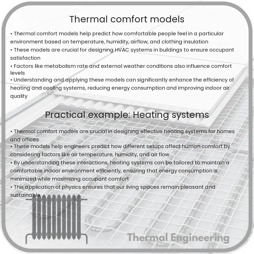 Thermal comfort models