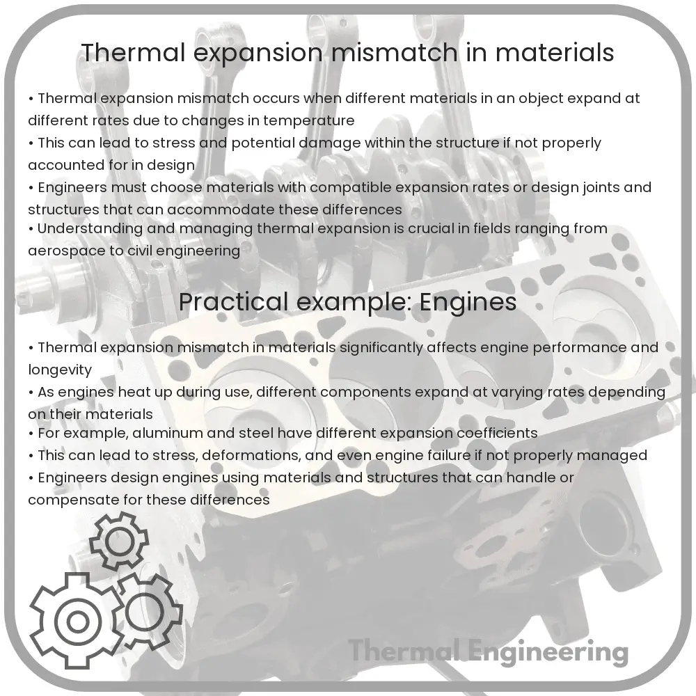 Thermal expansion mismatch in materials